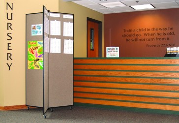 Church Nursery Message Board Display-Screenflex Tower Displays
