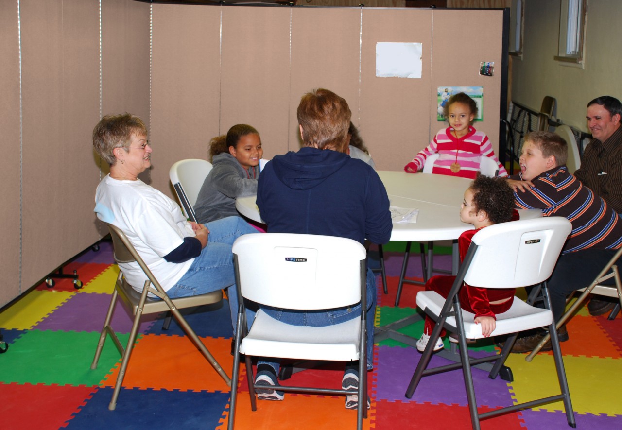 Room Dividers Creates Area for AWANA Class