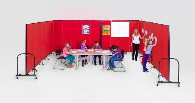 Create Odd Shaped Classrooms with Tackable Walls-Screenflex