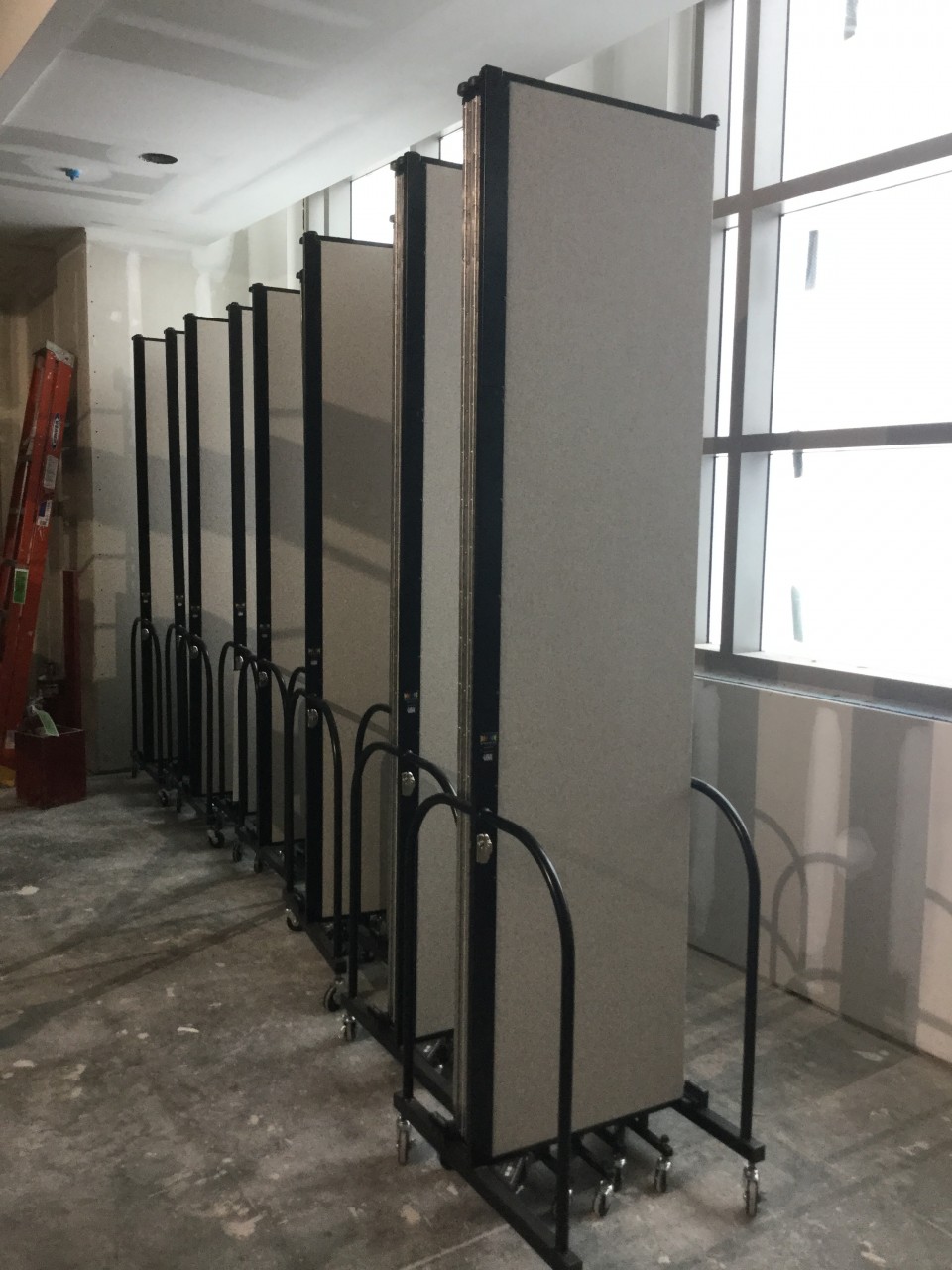 Rolling Construction Safety Panels - Screenflex Partitions