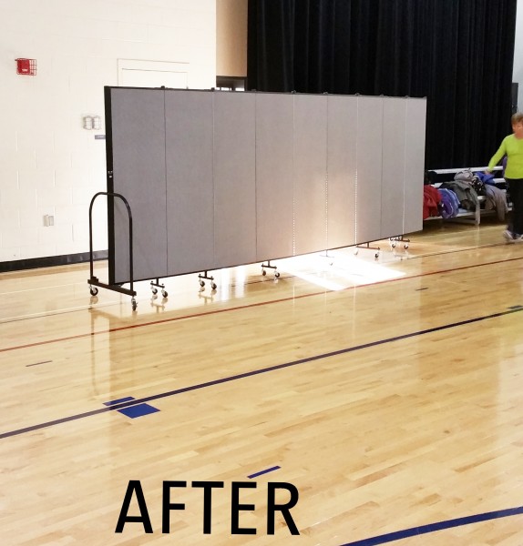 Movable Gym Entrance System - Screenflex Portable Room Dividers