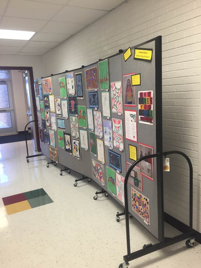 Art Display Boards Showcase Student Artwork | Screenflex
