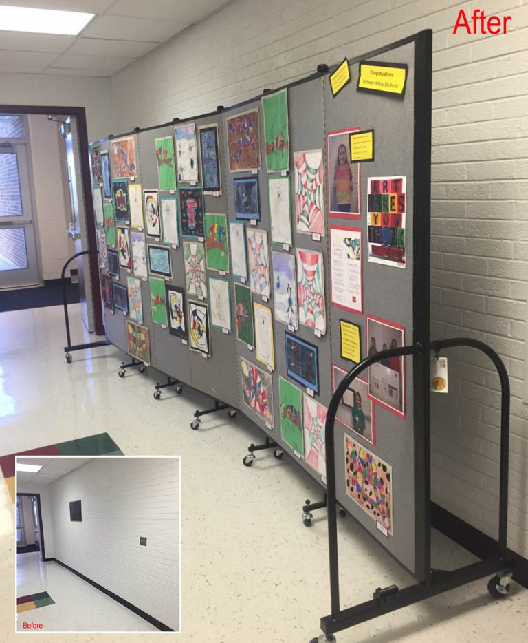 Art Display Boards Showcase Student Artwork | Screenflex
