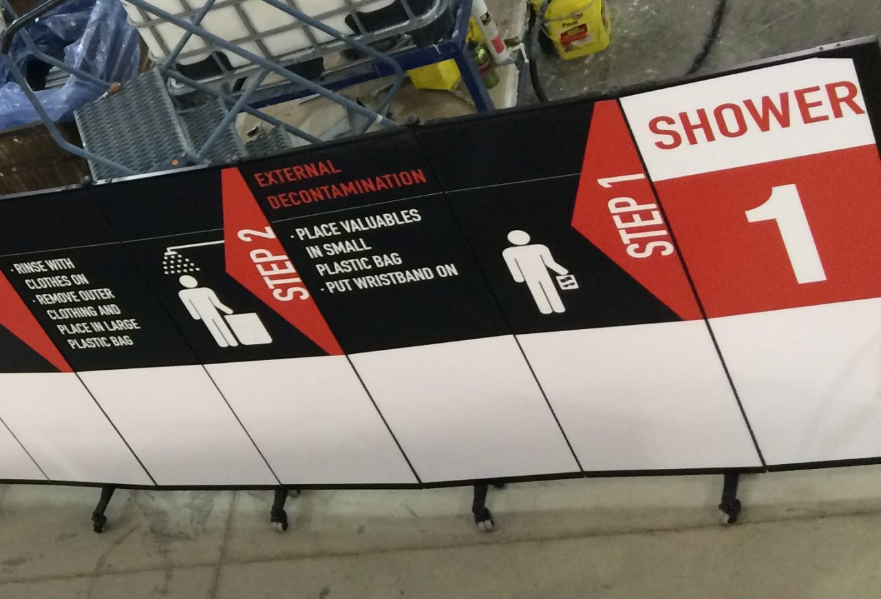 Safety Procedures Display Panels - Screenflex Portable Room Dividers