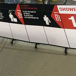Safety Procedures Display Panels - Screenflex Portable Room Dividers
