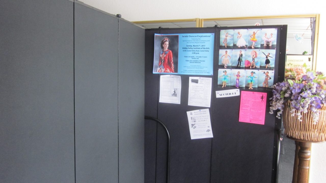 Dance Studio Bulletin Board Ideas | Screenflex Temporary Walls