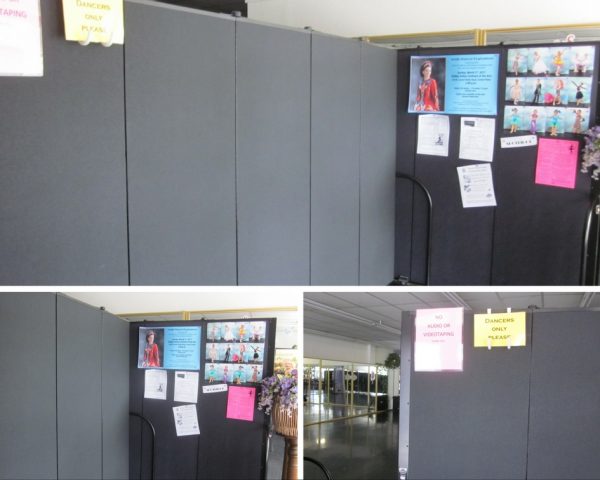 Dance Studio Bulletin Board Ideas | Screenflex Temporary Walls