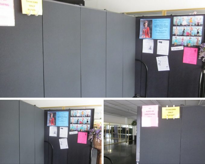Dance Studio Bulletin Board Ideas | Screenflex Temporary Walls