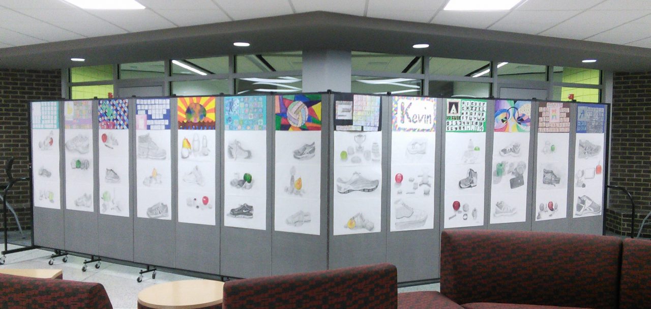 Popular Middle School Art Show Display | Screenflex