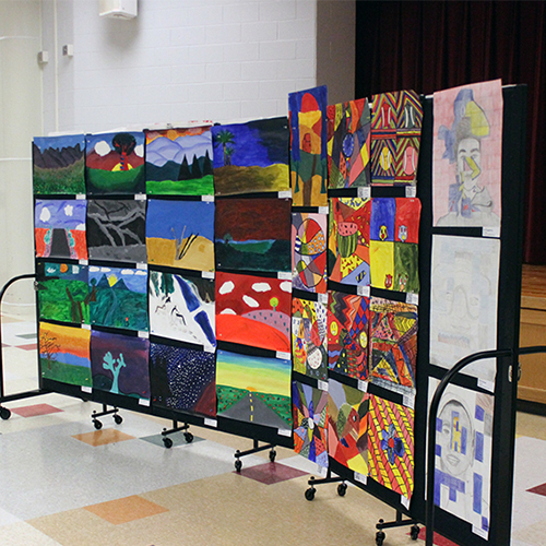 Parent Teacher Conference Art Projects Display | Screenflex