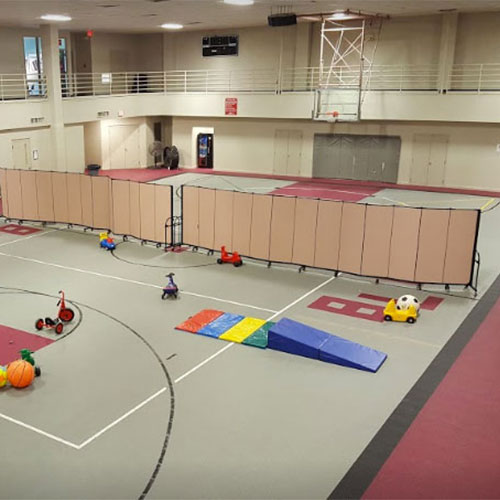 Sports Center Gym Wall Divider - Screenflex Portable Room Dividers