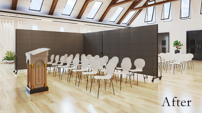 Church Room Dividers and Partitions Create a New Space | Screenflex