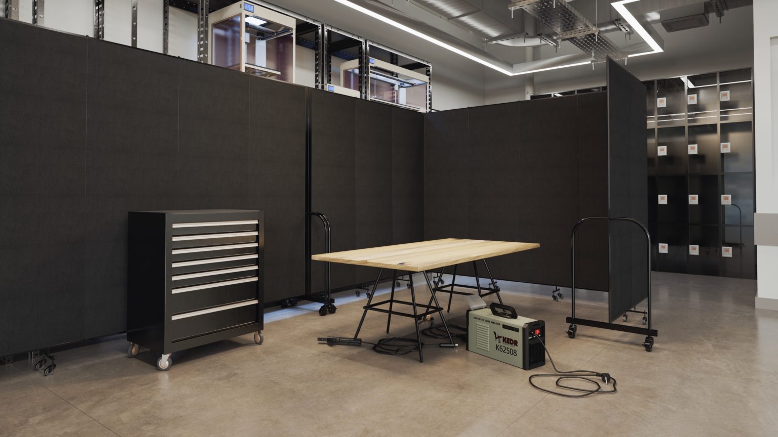 Welding Facility Enclosure - Screenflex Portable Room Dividers