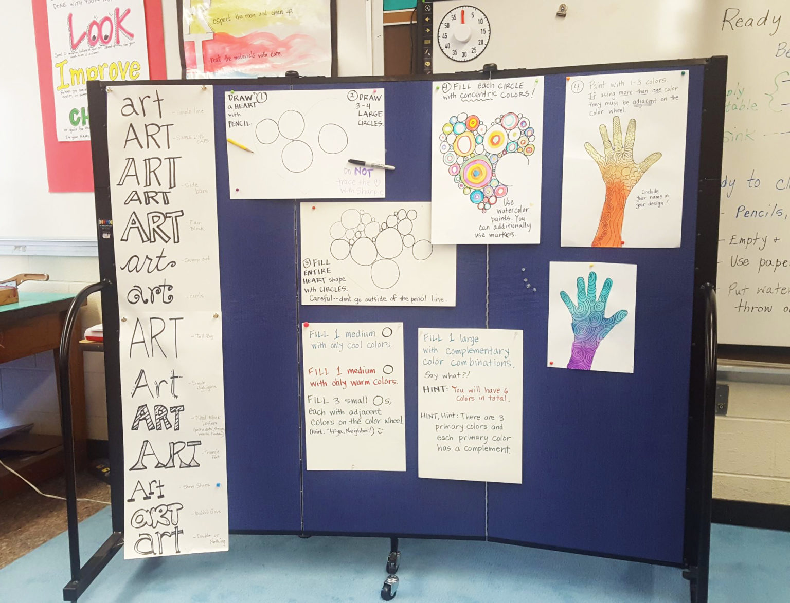 Classroom Art Display Boards - Screenflex Portable Room Dividers