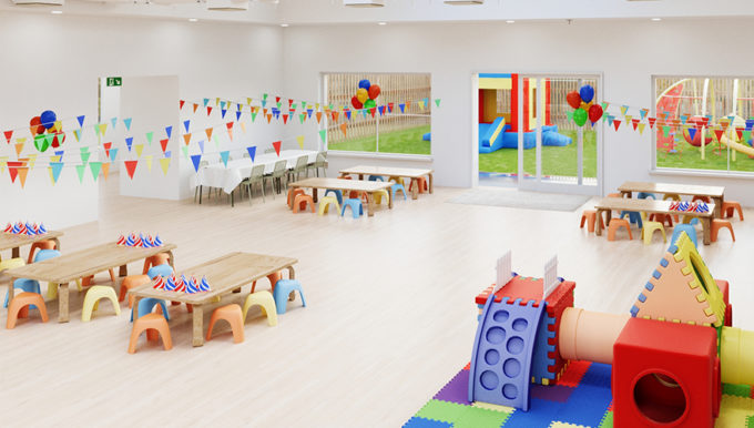 Kids Party Area Creates Fun - Screenflex Portable Room Dividers