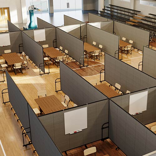 Temporary Classroom Gym Space - Screenflex Portable Room Dividers