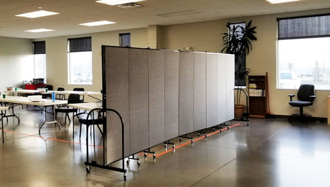 Socially Distant Program Dividers - Screenflex Portable Room Dividers