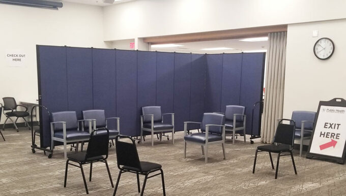 Vaccination Clinic Barriers - Screenflex Portable Room Dividers