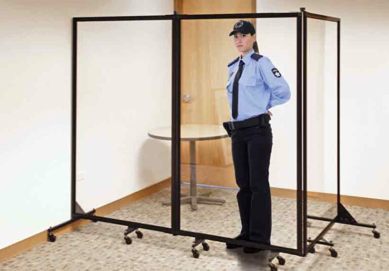 Visitation Holding Area at Correctional Facility - Screenflex Partitions