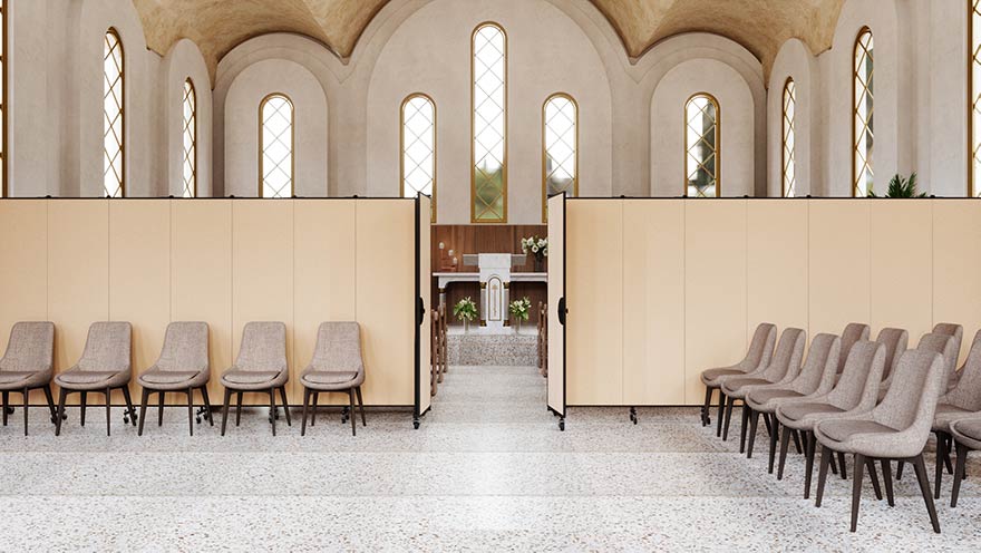 Church s Sanctuary Needs Extra Space Screenflex Partitions