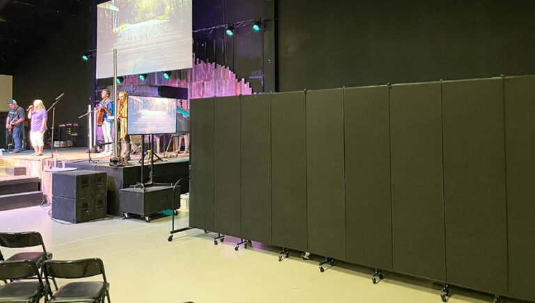 Church Backstage Area - Screenflex Portable Room Dividers