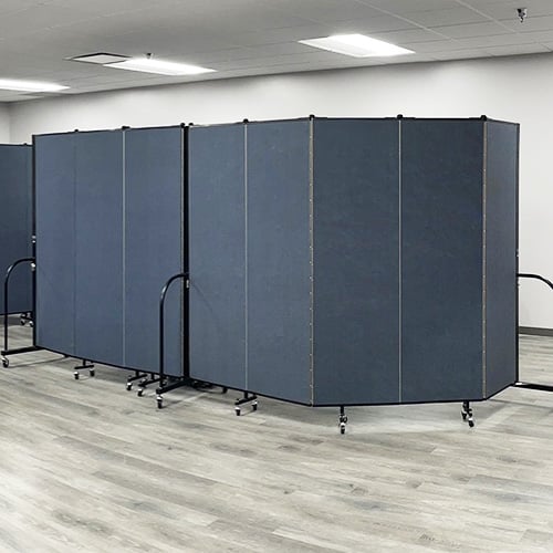 Vaccination Clinic Privacy Cubicles - Screenflex Portable Room Dividers