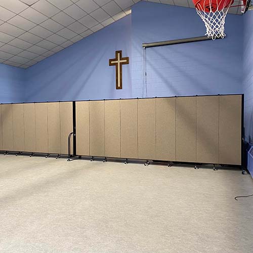 Temporary Wall Creates Hidden Storage - Screenflex Dividers