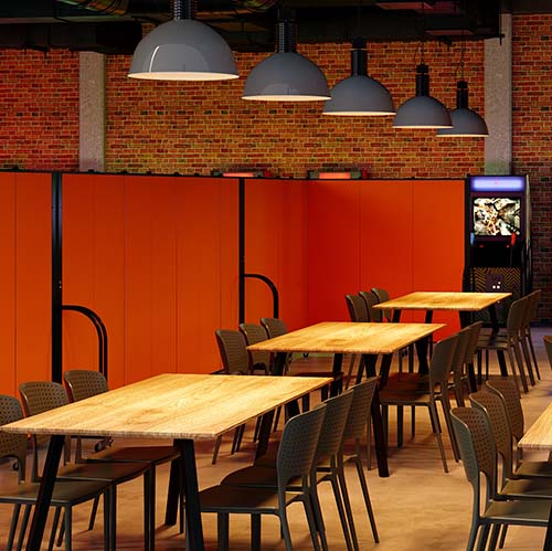 Arcade Room Party Area - Screenflex Portable Room Dividers
