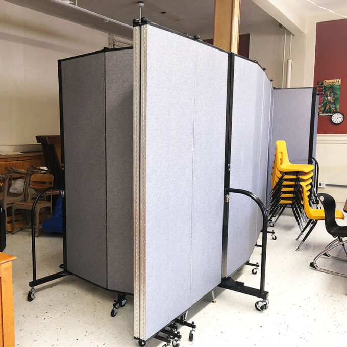 Customizable Space Division in Classroom - Screenflex Partitions
