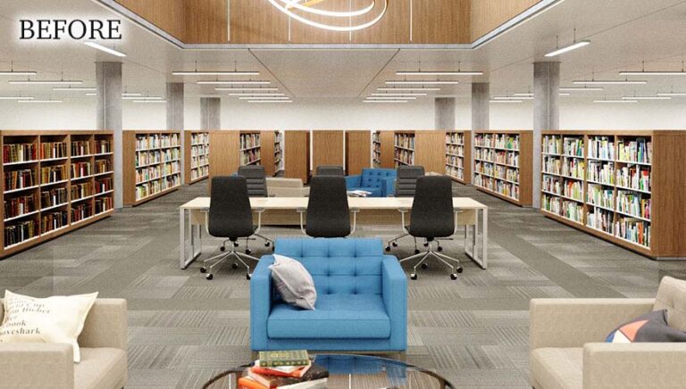 Library Study Space Privacy Walls - Screenflex Portable Room Dividers