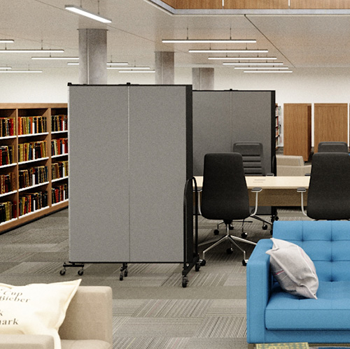 Library Study Space Privacy Walls - Screenflex Portable Room Dividers