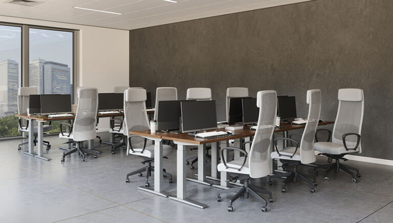 Retractable Wall-Connected Office Divider