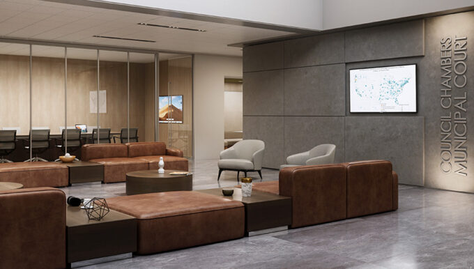 Partition for Courthouse Waiting Area