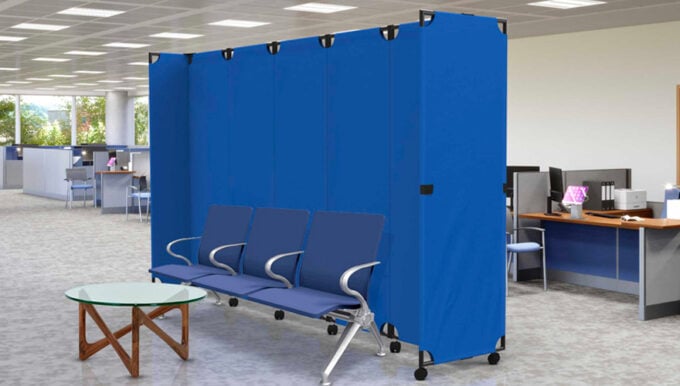 Open Office Dynamics with Duraflex Canvas Folding Divider - Screenflex ...