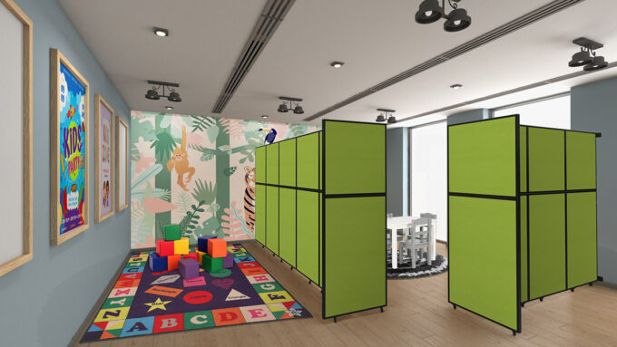 Highpoint Anchored Dividers for Early Childhood Learning Centers