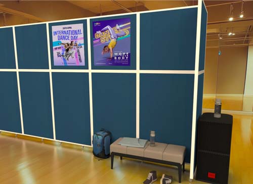 Freestyle Your Dance Studio Floor Plan with Room Dividers - Screenflex ...